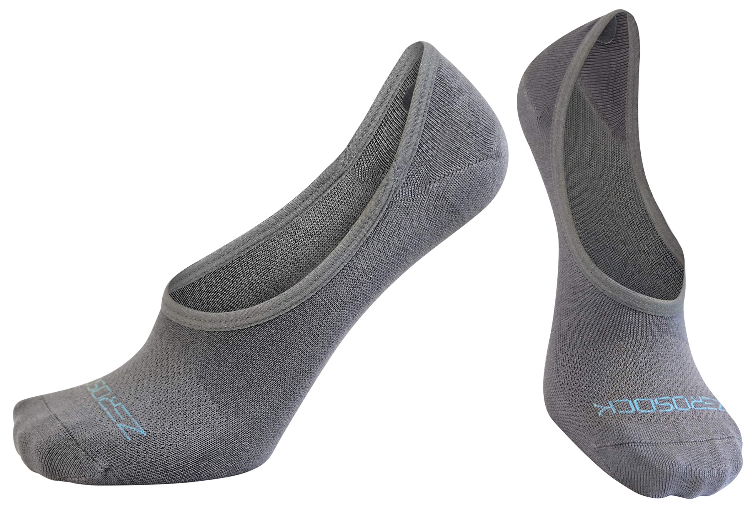 ZeroSock Bamboo Viscose Super Low Invisible Socks With Mesh Ventilation with Anti-Slip Gel Heel Grip (4 Pairs Per Box)