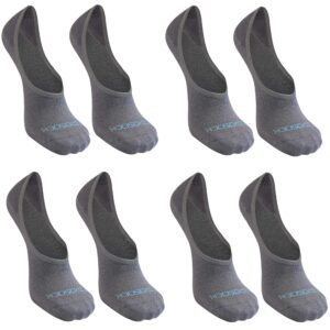 ZeroSock Bamboo Viscose Super Low Invisible Socks With Mesh Ventilation with Anti-Slip Gel Heel Grip (4 Pairs Per Box)