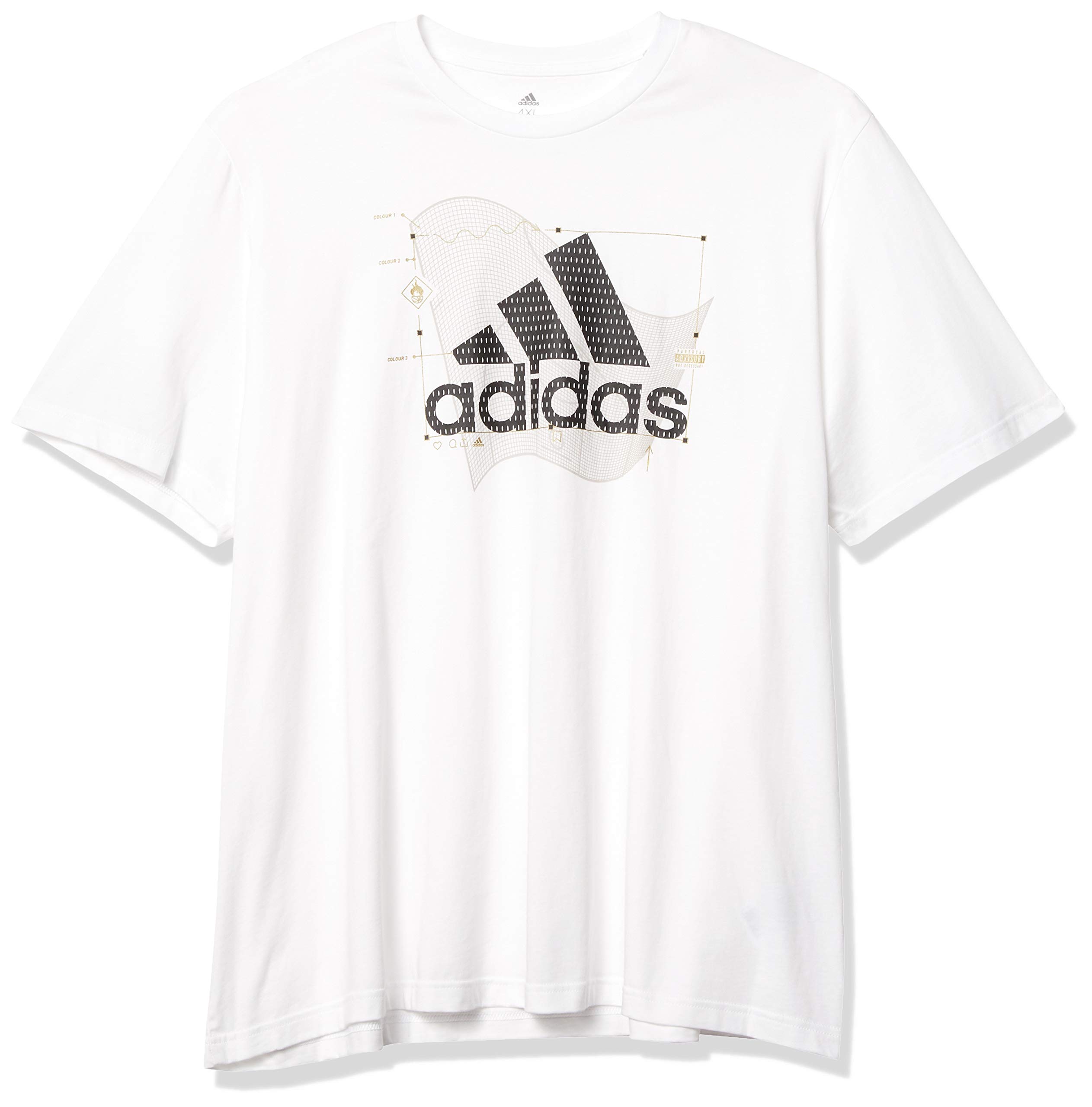 adidas mens Universal Badge of Sport Tee White X-Large