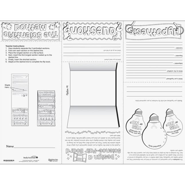 Really Good Stuff Build-Your-Own Flip Books™ - The Scientific Method - 24 flip Books