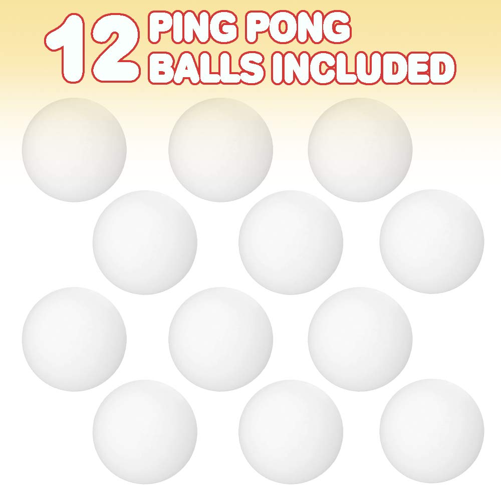 ArtCreativity White Ping Pong Balls - Pack of 12 - Mini 1.5 Inch Ping Pong Balls for Goldfish Game, Halloween Table Games, Fun Carnival Games Supplies for Kids, Parties