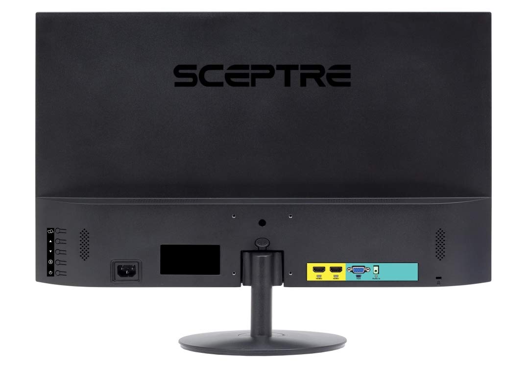 Sceptre 24" Frameless Ultra Thin 1080P LED Monitor Up to 75Hz HDMI VGA Speakers, Freesync Compatible Machine Black 2020 (E248W-1920RS)