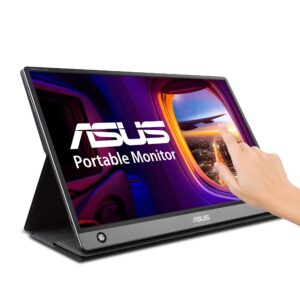 asus zenscreen mb16amt 15.6 inches full hd touch screen w/foldable smart case (renewed)