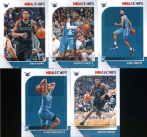 2019-20 panini nba hoops charlotte hornets team set of 10 cards: terry rozier(#10), miles bridges(#20), michael kidd-gilchrist(#21), nicolas batum(#22), bismack biyombo(#23), dwayne bacon(#24), pj washington jr.(#209), cody martin(#229), jalen mcdaniels(#