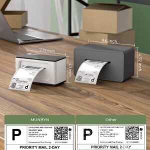 MUNBYN P941U Thermal Label Printer, 4x6 Inches, USB, Monochrome, Compatible with UPS, USPS, FedEx, eBay, Etsy