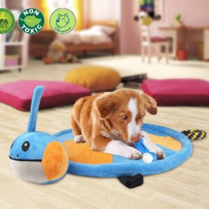 Idepet Dog Play Mat,Puppy Toy Mat with Chew Toys Multiple Dog Puzzle Interactive Toy Pet Playing Mat for Small Medium Dogs Cats,All-in-One (Turtle)