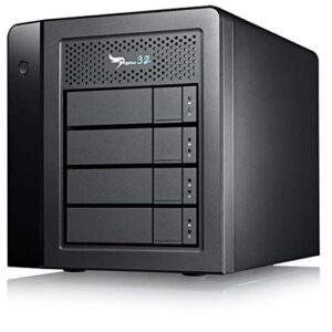 Promise Technology Pegasus32 R4 16TB (4x4TB) Hybrid Thunderbolt 3 or USB32 Direct Attached RAID Storage, High Performance External Hard Drive (P32R4HD16US)