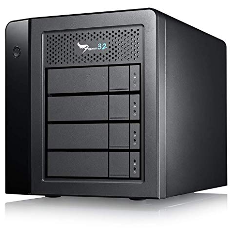 Promise Technology Pegasus32 R4 16TB (4x4TB) Hybrid Thunderbolt 3 or USB32 Direct Attached RAID Storage, High Performance External Hard Drive (P32R4HD16US)