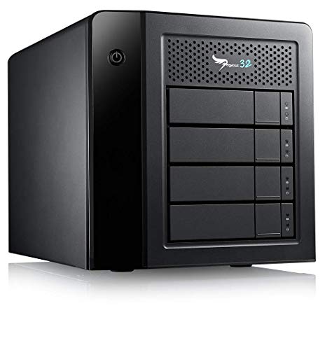 Promise Technology Pegasus32 R4 16TB (4x4TB) Hybrid Thunderbolt 3 or USB32 Direct Attached RAID Storage, High Performance External Hard Drive (P32R4HD16US)