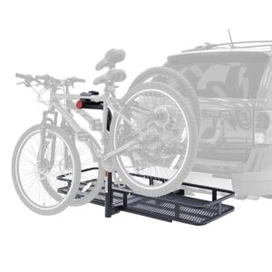 elevate outdoor steel basket cargo carrier with 2- or 4-bike rack (2 bike)