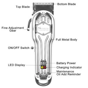 SURKER Mens Hair Clippers Cord Cordless Hair Trimmer Professional Haircut Kit for Men Rechargeable LED Display