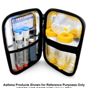 Casematix 8 Inch Insulated Asthma Inhaler Medicine Travel Bag Case Compatible with Inhaler Spacer, Masks and More, Includes Case Only