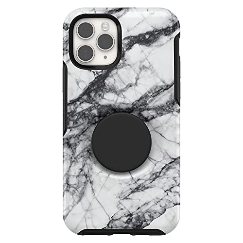 OtterBox + Pop Symmetry Series Case for Apple iPhone 11 Pro Max - White Marble, Black, 77-63776