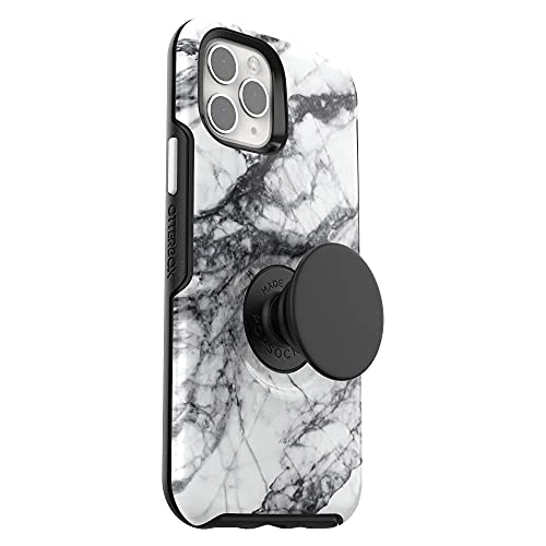 OtterBox + Pop Symmetry Series Case for Apple iPhone 11 Pro Max - White Marble, Black, 77-63776