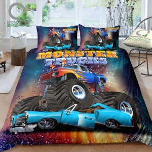 BBchose 3D Bedding Set Monster Truck Home Textiles Bedclothes Duvet Cover Sets (1, Queen)