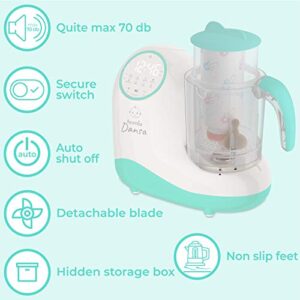 Baby Food Maker Chopper Grinder - Mills and Steamer 8 in 1 Processor for Toddlers - Steam, Blend, Chop, Disinfect, Clean, 20 Oz Tritan Stirring Cup, Touch Control Panel, Auto Shut-Off, 110V Only