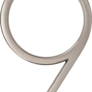 Distinctions 844709 Upgraded 5" Brushed Nickel 5" Floating House Number 9