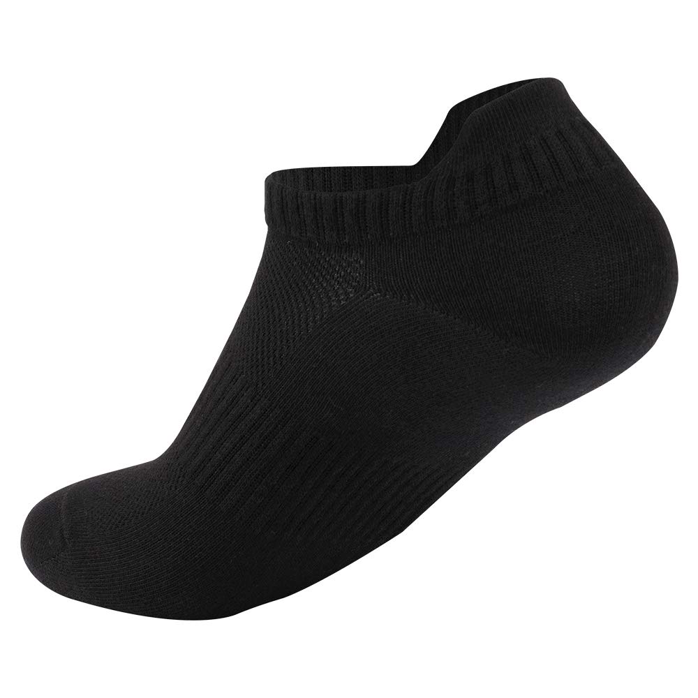 NPET SK1902 Ultra Comfort No Show Running Athletic Socks for Women Men (6 Pairs) Black