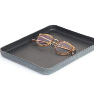 Molded Leather Valet Tray Large Perfect for storing daily essentials in modern space.