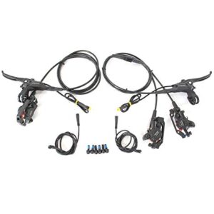 HALLOMOTOR eBike Hydraulic Disc Brake Kits with Front Dual Brake Calipers