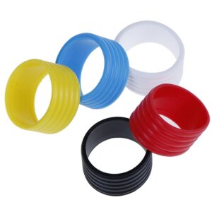 akoak 5 pcs tennis racket handle elastic rubber ring, racket fixed ring, suitable for tennis racket, badminton racket, squash racket, table tennis racket