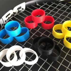 AKOAK 5 Pcs Tennis Racket Handle Elastic Rubber Ring, Racket Fixed Ring, Suitable for Tennis Racket, Badminton Racket, Squash Racket, Table Tennis Racket