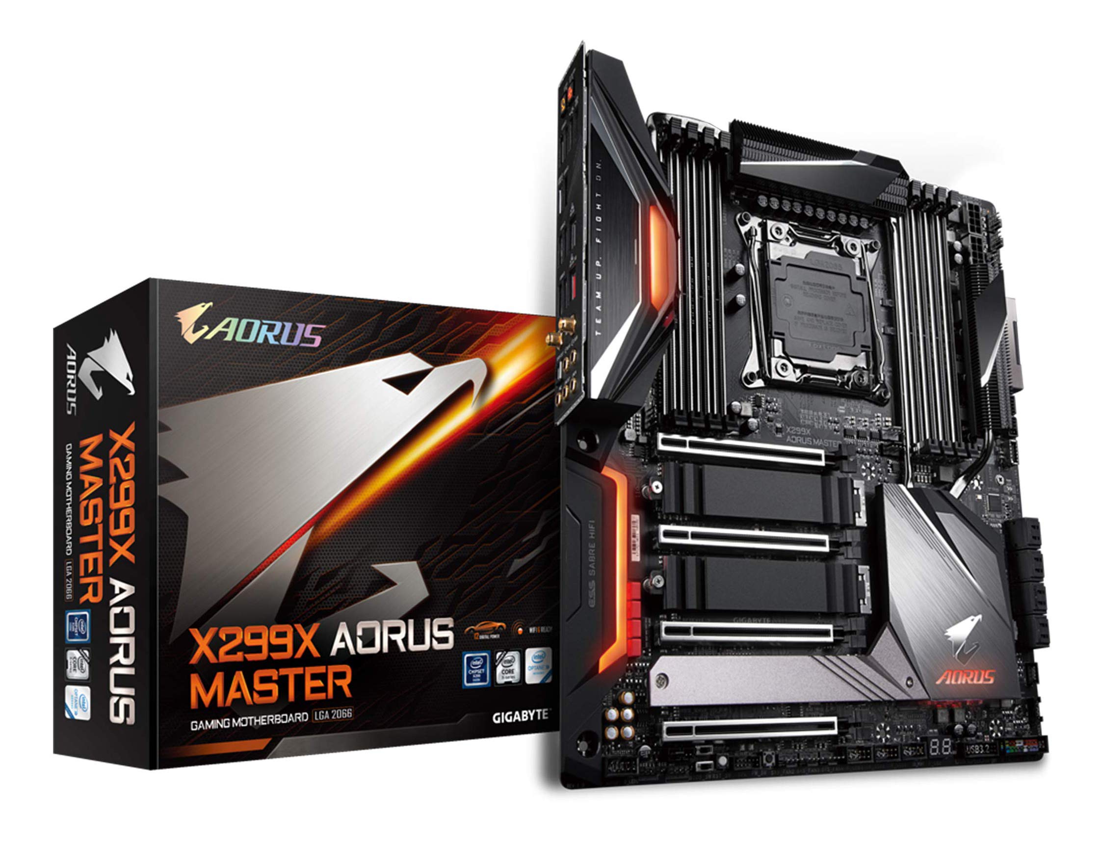 GIGABYTE X299X AORUS Master (Intel/X299/E-ATX/12 Phase Digital VRM/Triple Fins-Array Heatsink/ESS Sabre DAC/WiFi 6/10G LAN/5G LAN/Motherboard)