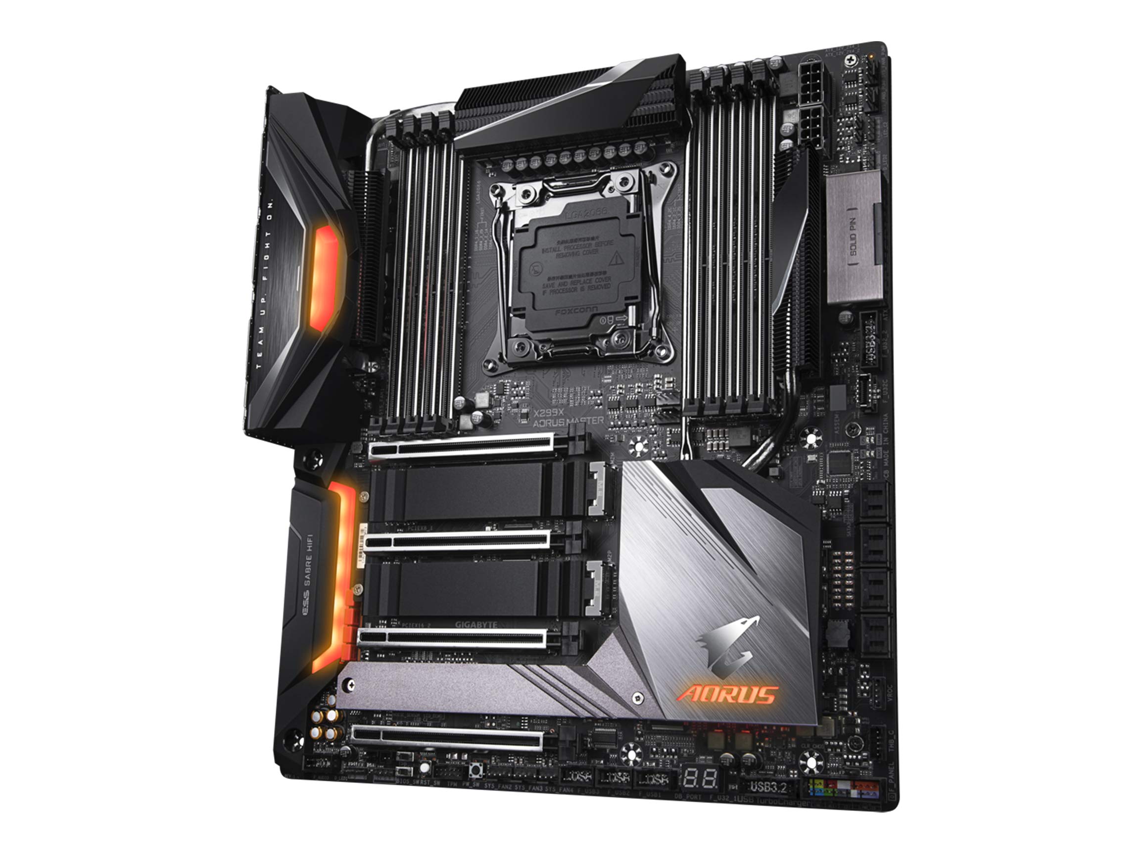 GIGABYTE X299X AORUS Master (Intel/X299/E-ATX/12 Phase Digital VRM/Triple Fins-Array Heatsink/ESS Sabre DAC/WiFi 6/10G LAN/5G LAN/Motherboard)