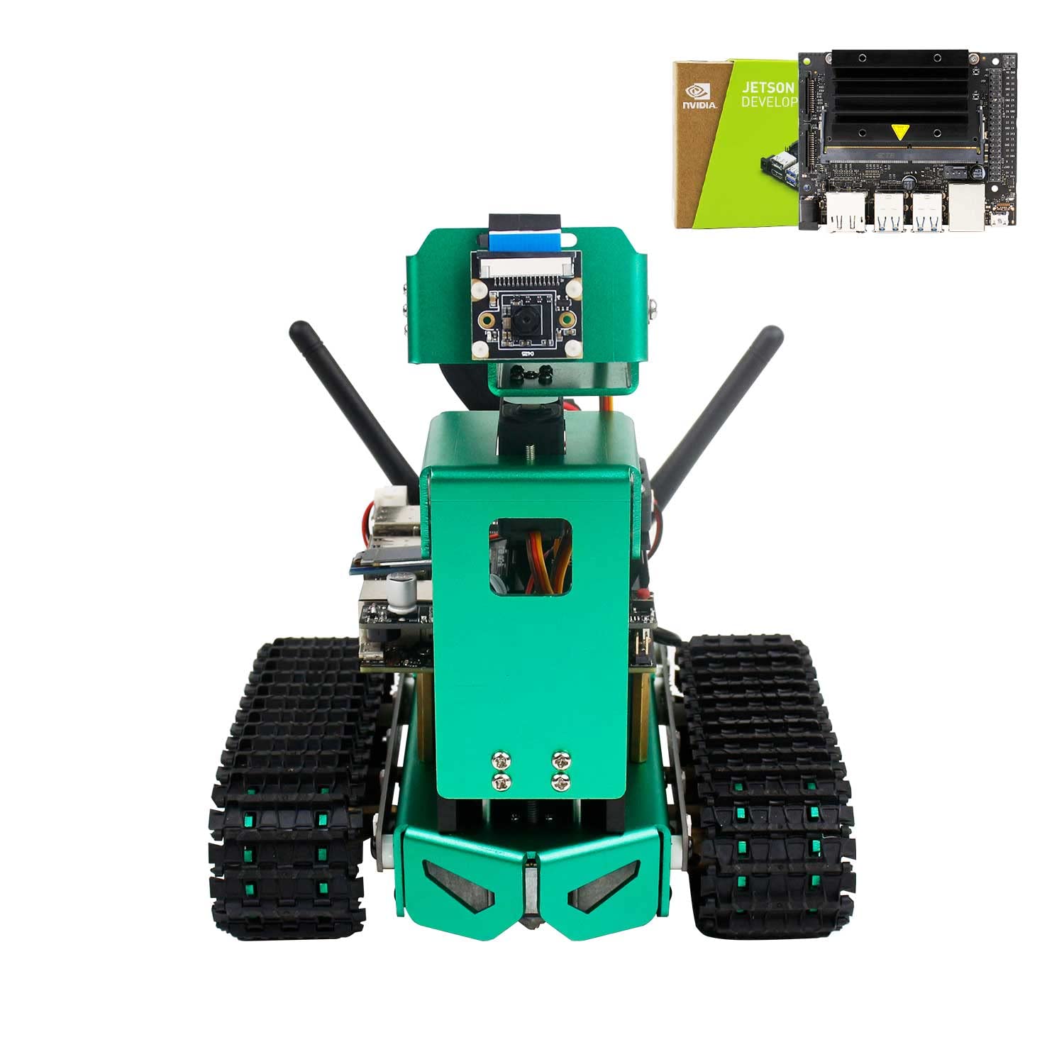 Yahboom Jetson Nano Robot Kit AI Smart Robotic Car Tank Chassis for Adults 3DOF Camera STEM Programmable Electronics Science Project Autopilot (Jetbot Without Jetson Nano)