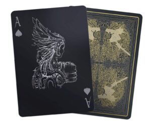 valkyrie playing cards by gent supply - gold, silver & black edition