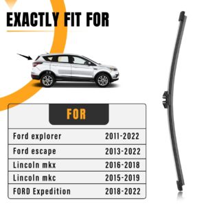 AUTOBOO 11 Inch Rear Wiper Blade for Ford Explorer 2011-2022 Escape 2013-2022 Lincoln MKX 2016-2018-BACK Windshield Wiper Blade -Original Factory Quality OE:BB5Z17526C