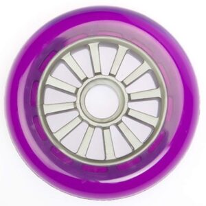 100mm x 85a yak low profile scooter wheel, 20 wheels (purple on silver)