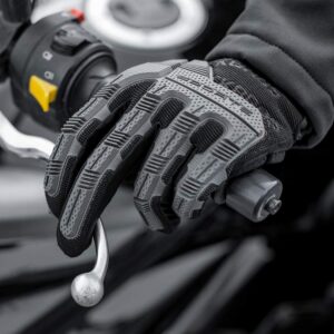 ROCKBROS Mountain Bike Gloves Dirt Bike Gloves Motorcycle Cycling Gloves with 6MM Gel Pad Touch Screen Knuckle Protection Gloves for BMX MX ATV MTB Racing Black-XL