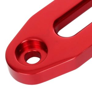 OCPTY 6" Aluminum Hawse Fairlead for Synthetic Winch Rope Cable Line Polished Univerasal ATV UTV Winch Hawse Fairlead (Red 3500-5500 lbs)