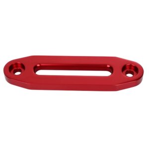 OCPTY 6" Aluminum Hawse Fairlead for Synthetic Winch Rope Cable Line Polished Univerasal ATV UTV Winch Hawse Fairlead (Red 3500-5500 lbs)