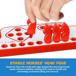 Games by 3D Pegs and Jokers Board Game - Strategic, Fun, Engaging, and Portable - Play with Family and Friends - Easy to Learn - Travel-Friendly - with Horse-Head Peg and Deck of Cards - 2-8 Players