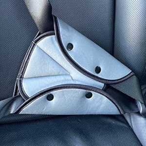 Seat Belt Adjuster and Pillow and Cover with Clip for Kids Travel with Baby on Board Decal Sticker, Neck Support Headrest Child and Short Adult, Car Seat Strap Cushion Pads for Baby Kids