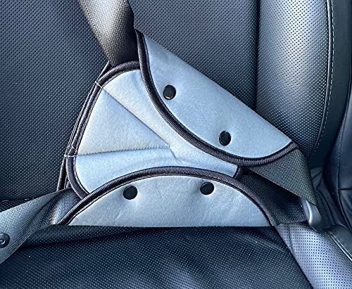 Seat Belt Adjuster and Pillow and Cover with Clip for Kids Travel with Baby on Board Decal Sticker, Neck Support Headrest Child and Short Adult, Car Seat Strap Cushion Pads for Baby Kids