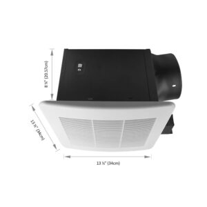 BV Bathroom Fan Ultra-Quiet Bathroom Ventilation & Exhaust Fan, Bathroom Ceiling Fan, Residential Remodel Energy-Saving Ceiling Mount Fan (No Attic Access Required) (140 CFM)