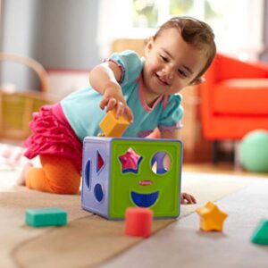 Playskool Form Fitter Shape Sorter Matching Activity Cube Toy with 9 Shapes for Toddlers and Kids 18 Months and Up (Amazon Exclusive)