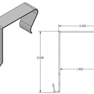 High Strength Office Cubicle Whiteboard Hanger-Narrow Hook! (1 Pair)