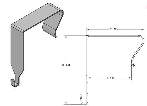 High Strength Office Cubicle Whiteboard Hanger-Narrow Hook! (1 Pair)