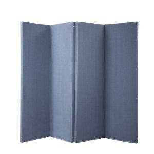 versare versafold acoustical room divider - folding partition panel sound reducing screen | office divider | blue 8 x 6.6