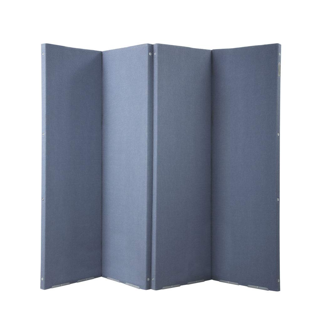 Versare VersaFold Acoustical Room Divider - Folding Partition Panel Sound Reducing Screen | Office Divider | Blue 8 x 6.6