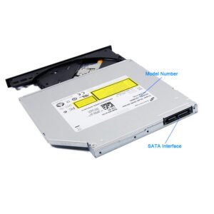 New Super Multi 8X DVD+-RW/R DL Writer 24X CD-R Burner, for LG HL-DT-ST DVD-RAM GU90N, for HP Dell Laptop PC Internal 9.5mm SATA Slim Tray-Loading Optical Drive Replacement Parts