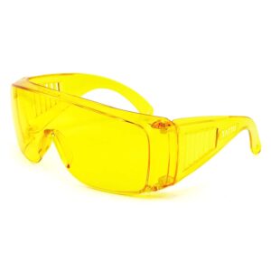 tattu g1 fit-over uv protection glasses, anti-glare, anti-eye strain, night vision enhancement for driving at night, yellow