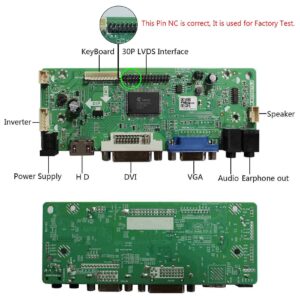 VSDISPLAY HD-MI DVI VGA Audio LCD Controller Board Fit for 17 inch 4:3 1280X960 DV170YGZ-N10 DV170YGM-N10