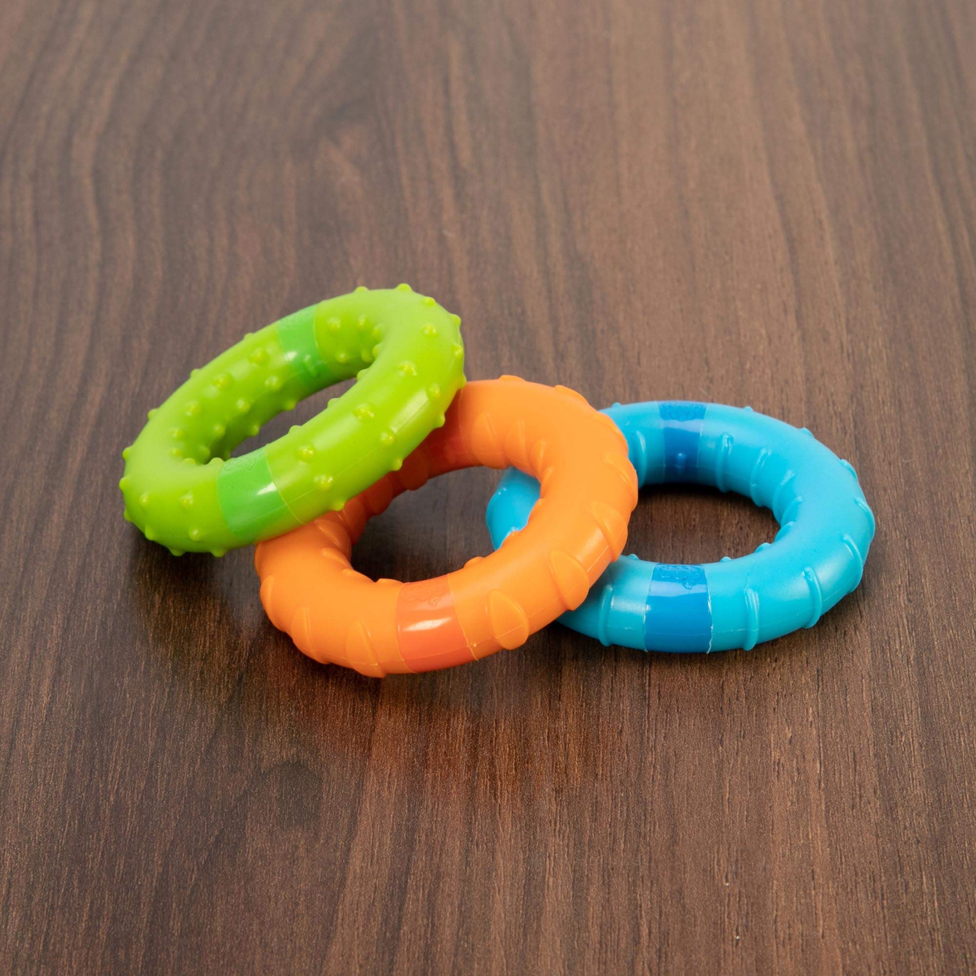 Fat Brain Toys Silly Rings - Three Magnetic Sensory Rings for Babies & Toddlers