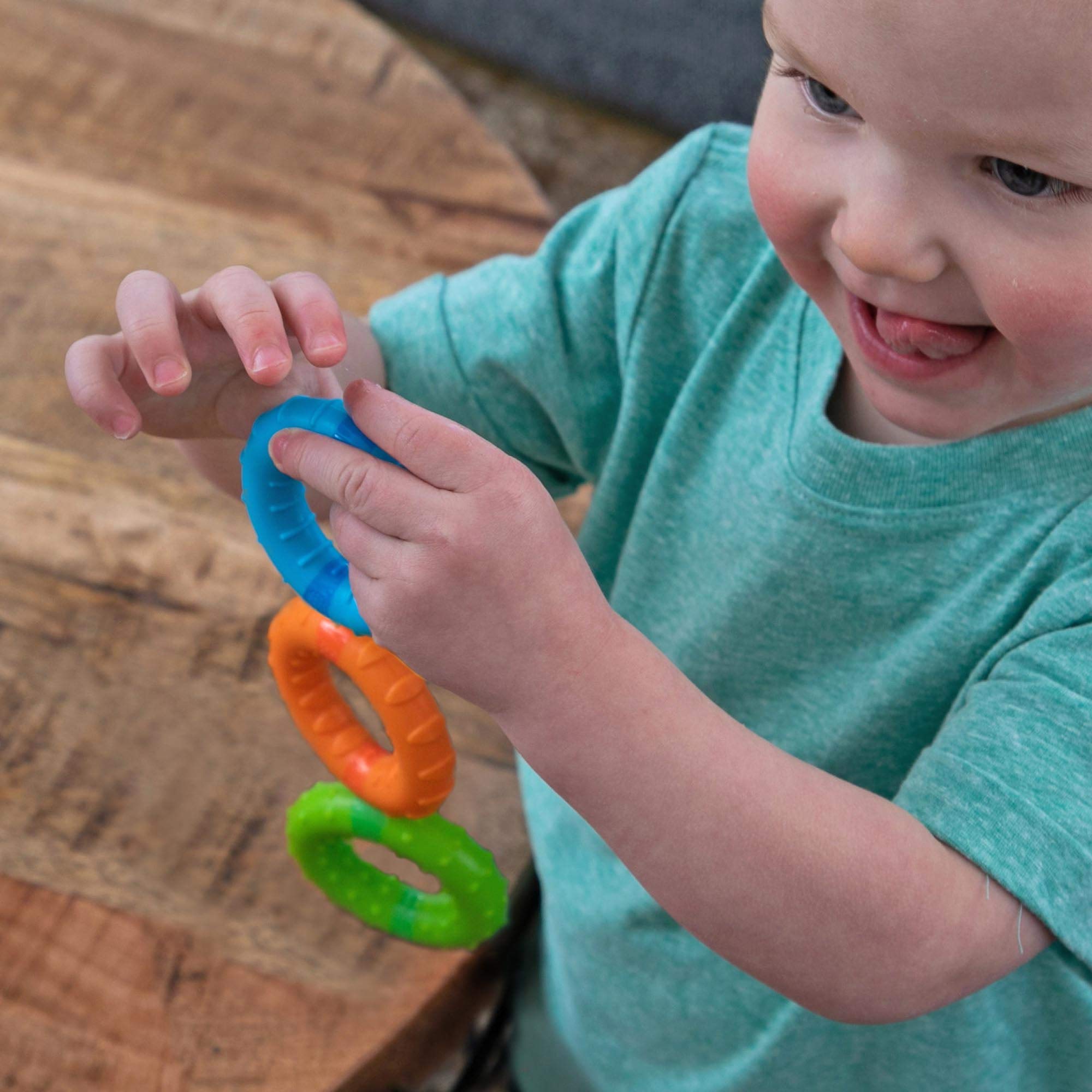 Fat Brain Toys Silly Rings - Three Magnetic Sensory Rings for Babies & Toddlers