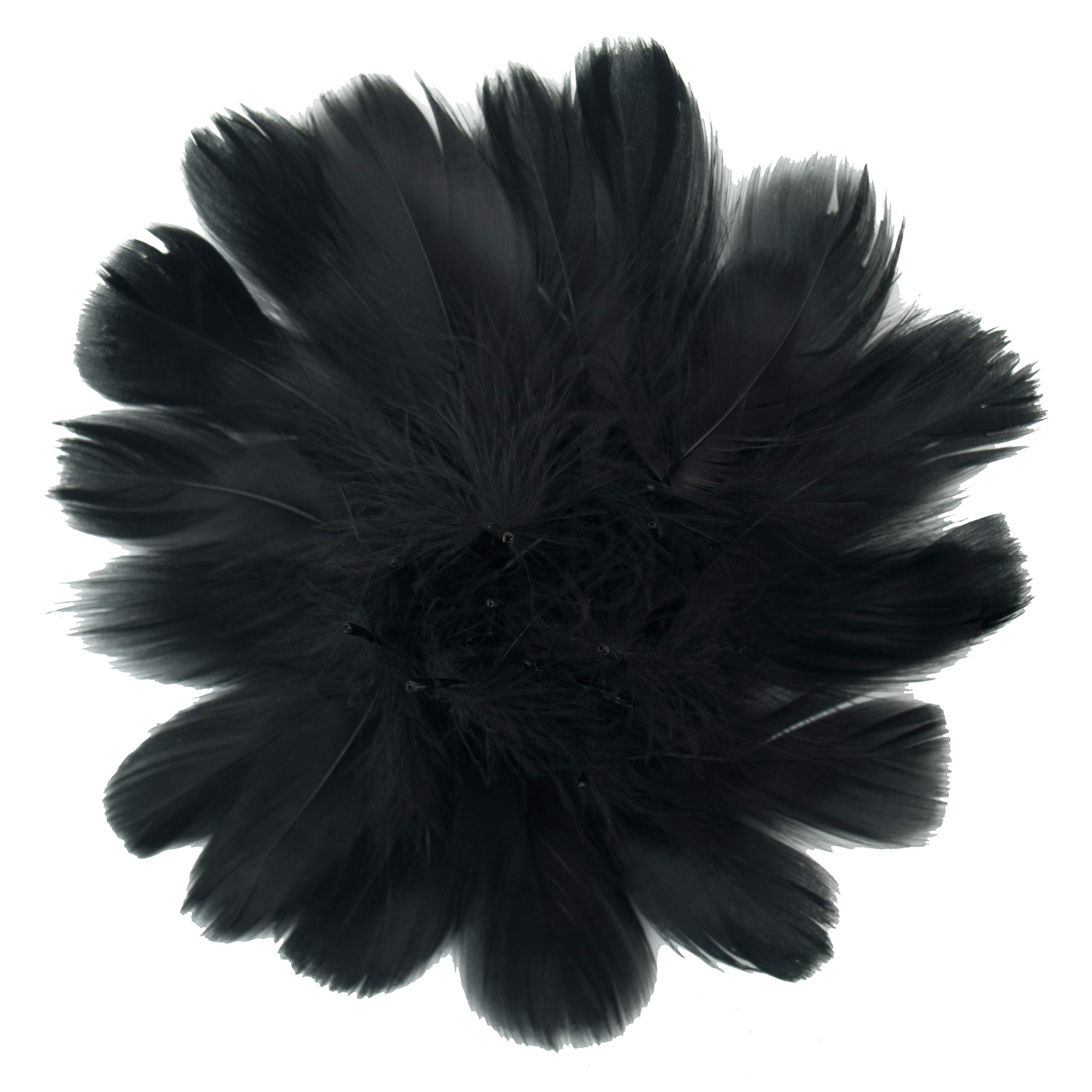 HaiMay 450 Pieces Black Feathers for Craft Wedding Home Party Decorations, 3-5 Inches Black Craft Feathers